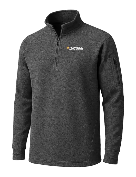 Graphite Heather Tech Fleece 1/4 Zip Pullover w/Howell Rescue Systems Logo